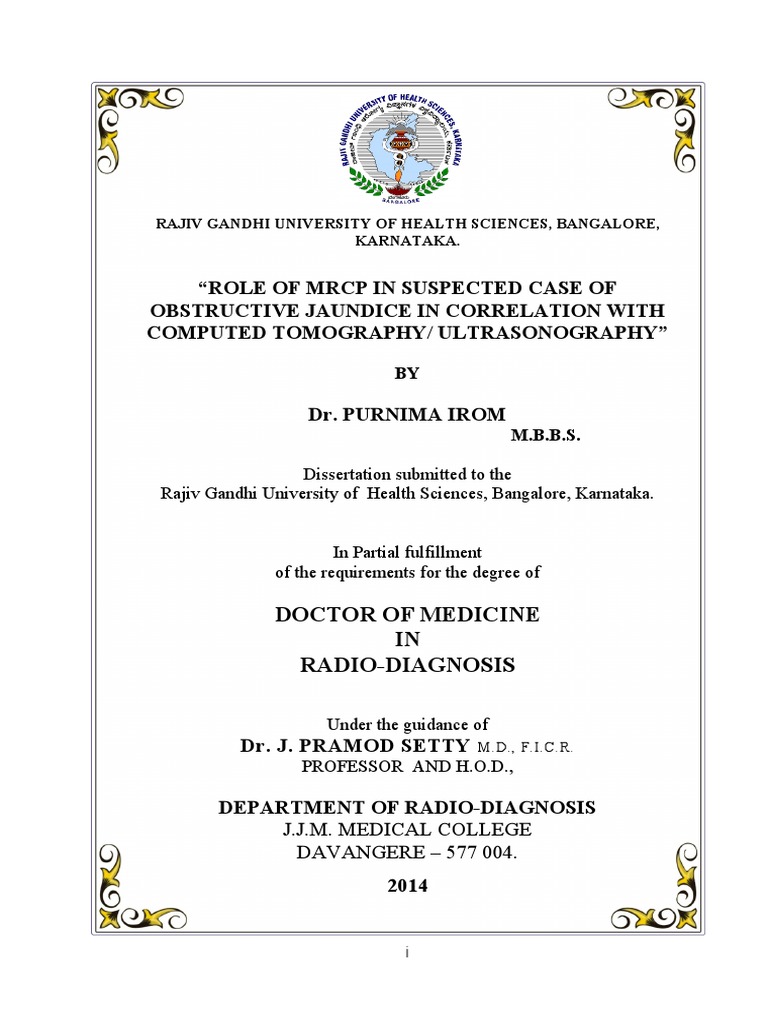 MRCP's Role in Obstructive Jaundice Diagnosis | PDF | Gallbladder ...