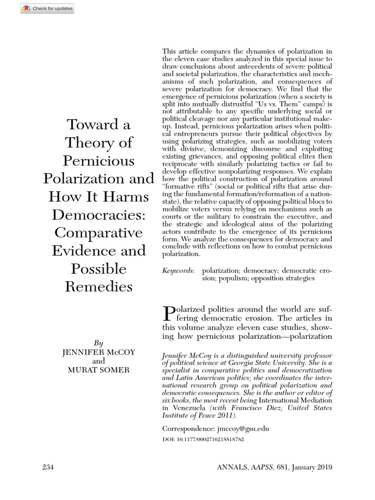 Jennifer Mccoy and Murat So - Toward A Theory of Pernicious ...