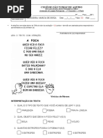 Atividade Poema A Foca | PDF