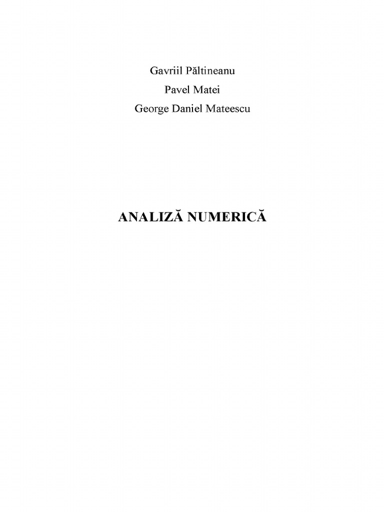 Analiza Numerica | PDF