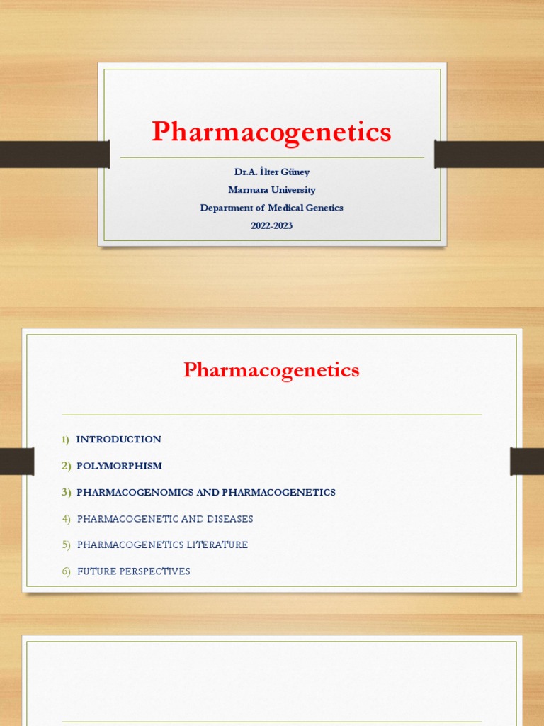 Understanding Pharmacogenetics in Medicine | PDF | Single Nucleotide ...