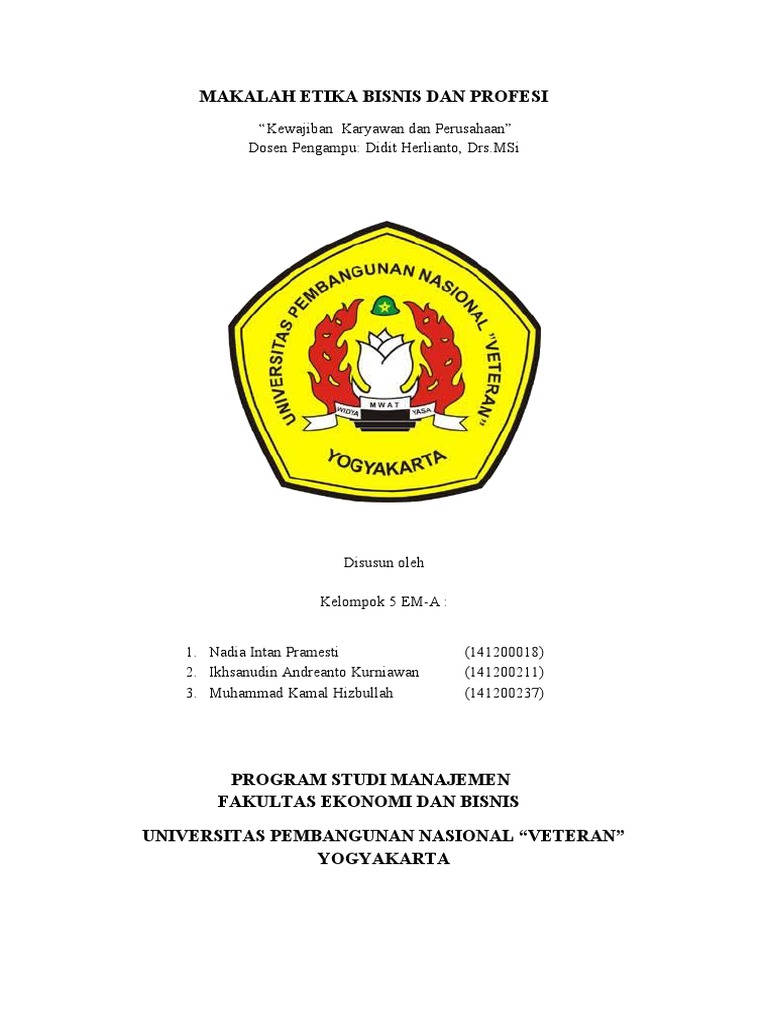 Kel 5. Makalah EBP Kewajiban Karyawan Dan Perusahaan | PDF
