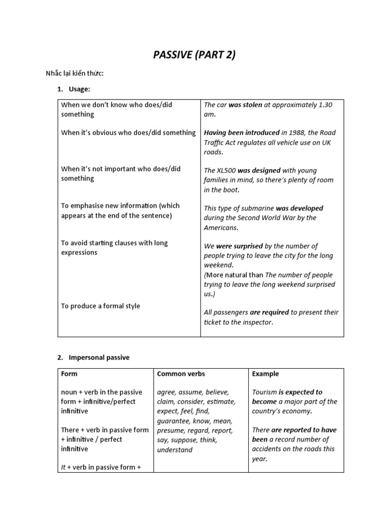The Passive (Part 2) | PDF | Verb | Linguistics