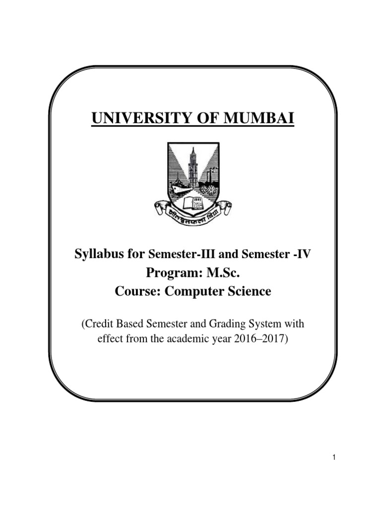 MSc Computer Science Syllabus Sem III-IV | PDF | Cloud Computing | Computer Network