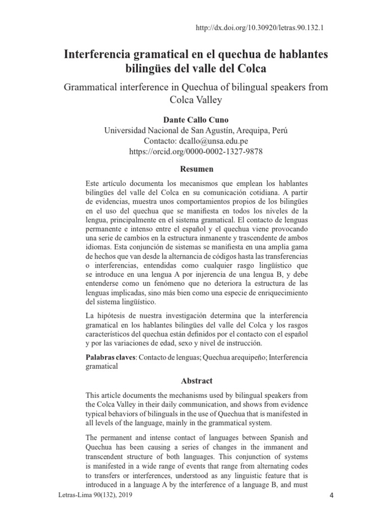 03 Letras Dante Callo | PDF | Lingüística | Fonética