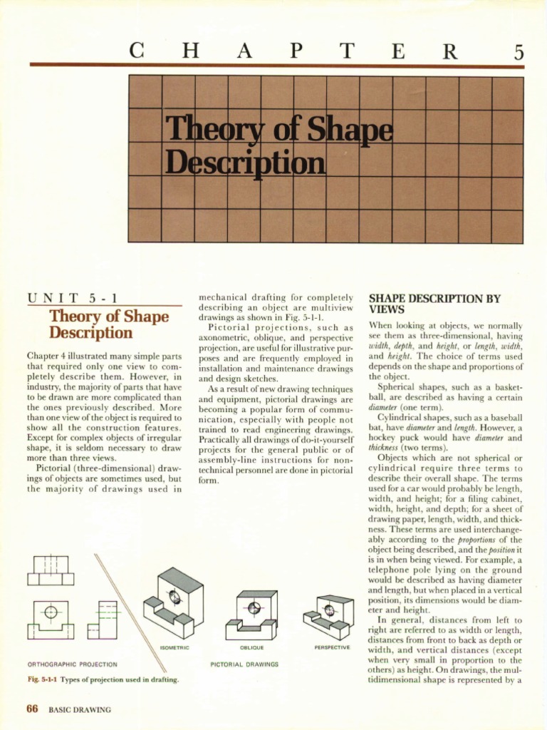 Mechanical Drafting Fundamentals for Describing Object Shapes | PDF ...