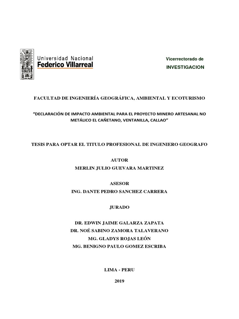 Guevara Martinez Merlin Julio - Titulo Profesional | PDF | Evaluación ...