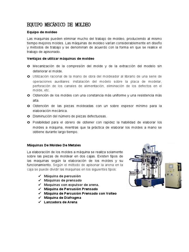 Equipos de Moldeo por Prensado | PDF