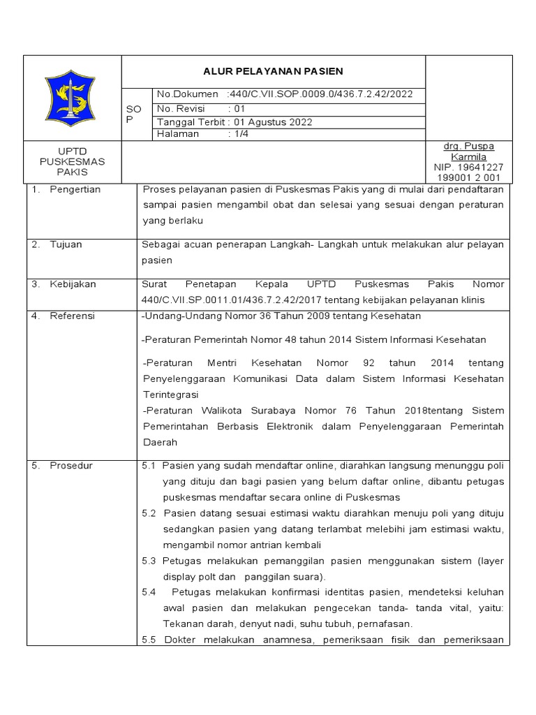 Mengatur Alur Pelayanan Pasien Di Puskesmas Pdf