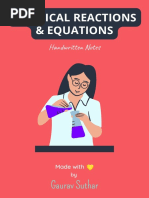 Chapter 1 Chemistry Notes Class 10th | PDF | Chemical Reactions | Redox