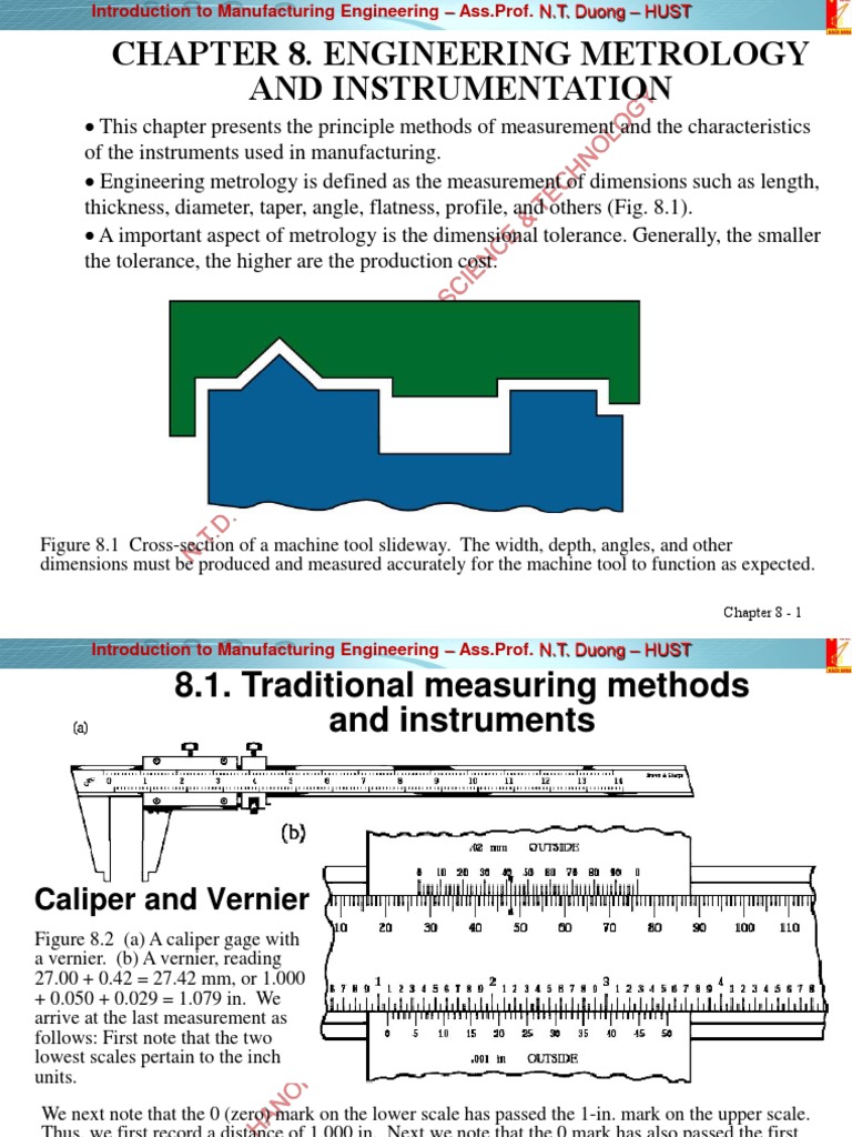 Chapter 8 - Engineering Metrology and Instrumentation | PDF | Engineering Tolerance | Metrology