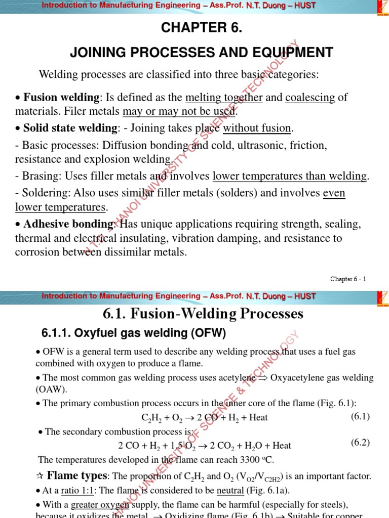 Chapter 6 - Joining Processes | PDF | Construction | Welding