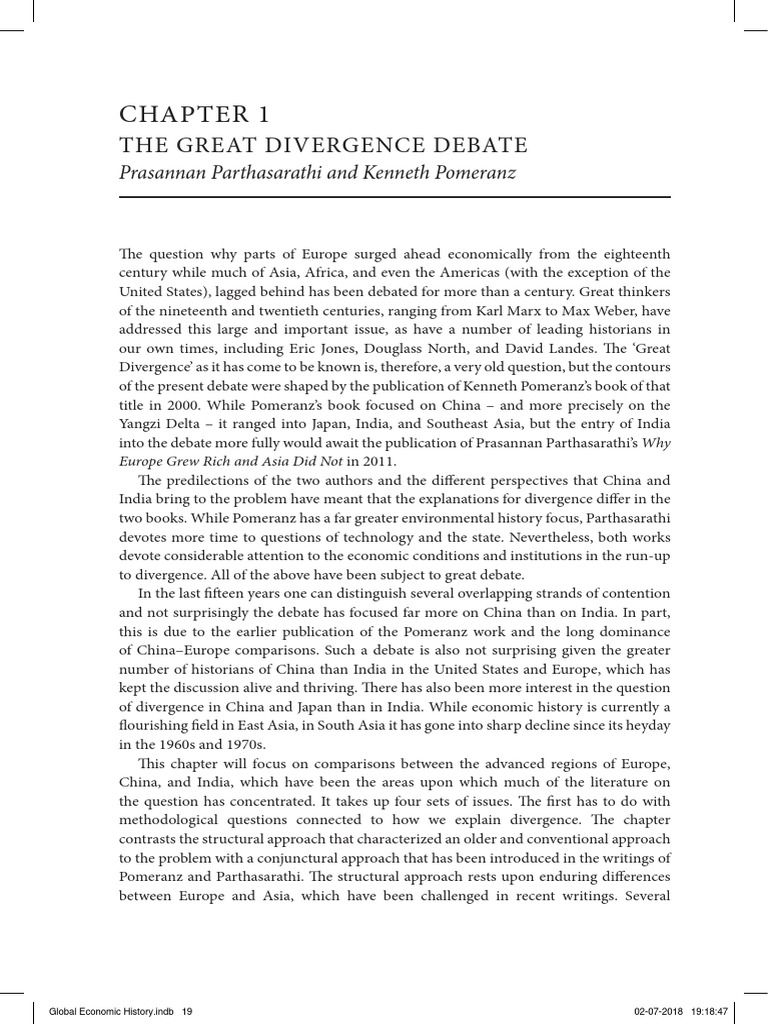 The Great Divergence Debate Overview | PDF | Cost Of Living | Science