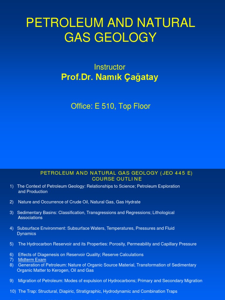 Petroleum and Natural Gas Geology - Prof.Dr. Nam─ k ├Зa─Яatay | Download Free PDF | Petroleum ...