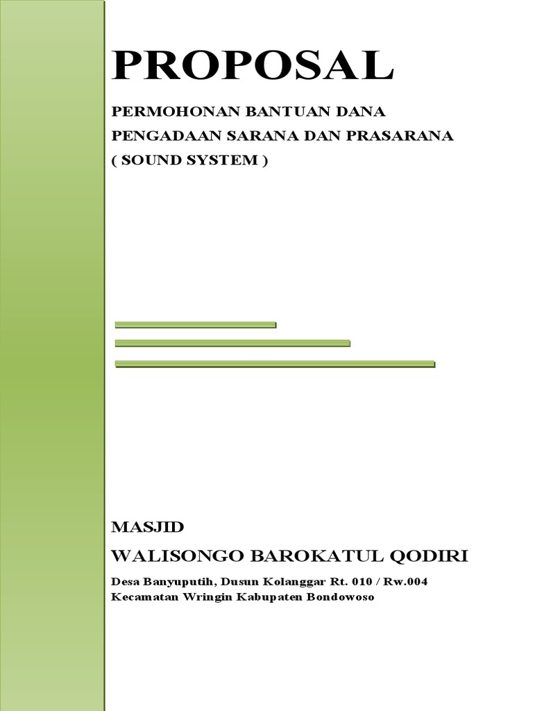 Proposal Sound Masjid Walisongo | PDF