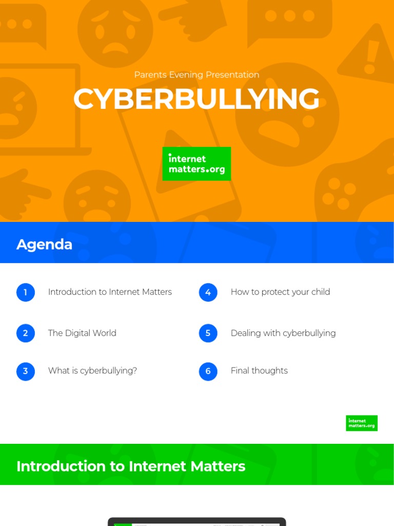 Lesson Plan - Cyberbullying Parents - Attachment 1 Parents Evening ...