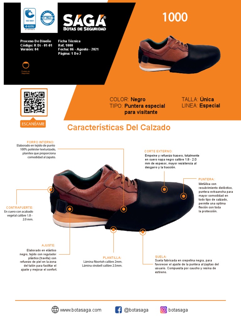 Características Del Calzado | PDF | Calzado | Zapato