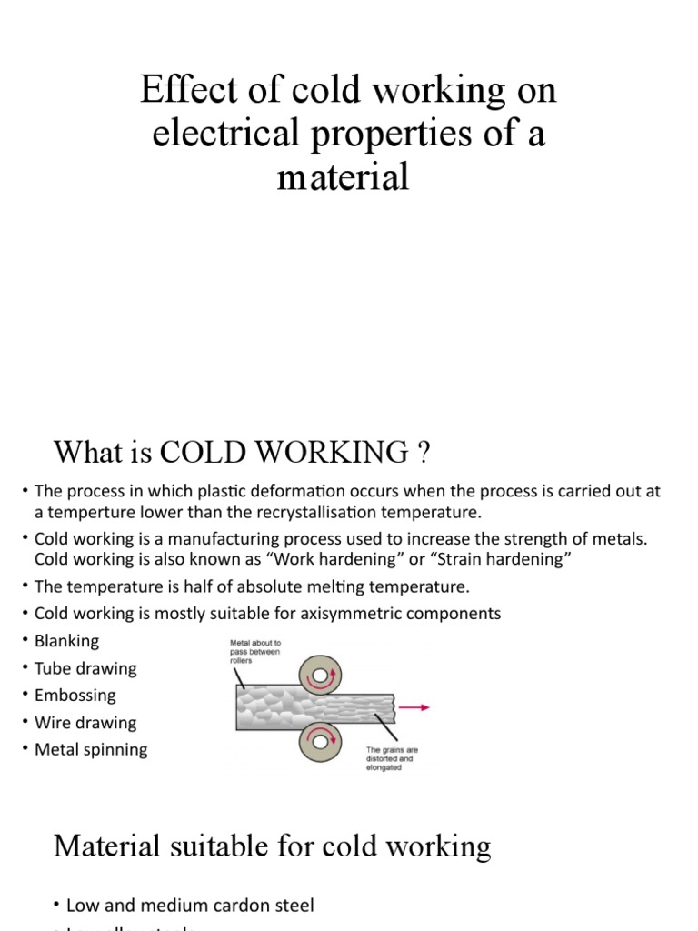Effect of Cold Working On Electrical Properties of A Material | PDF