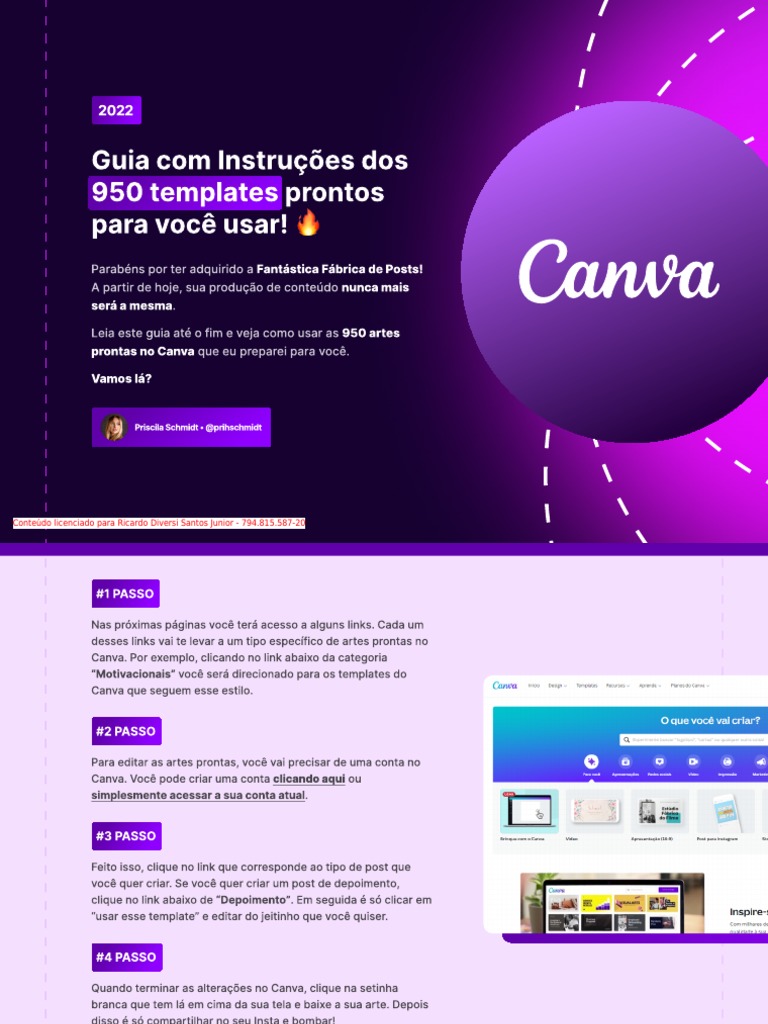 Guia 950 Templates Canva | PDF