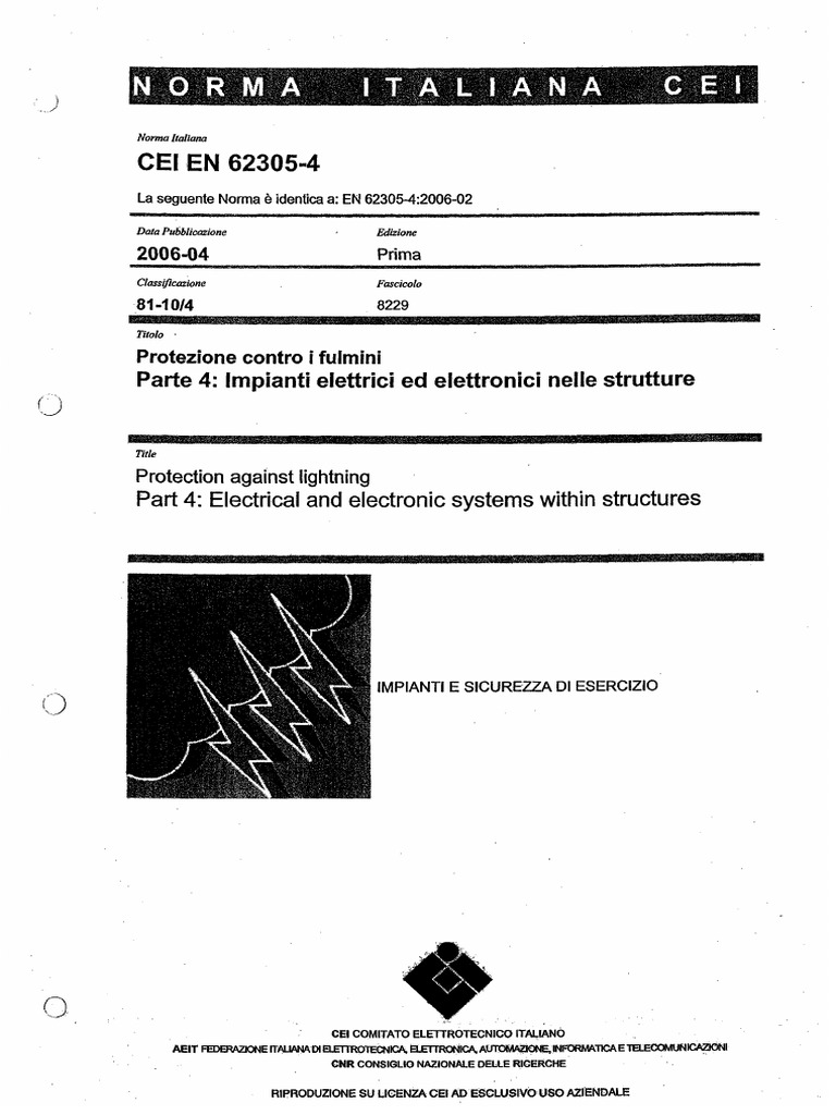 Cei en 62305-4 (Cei 81-10.4) | PDF