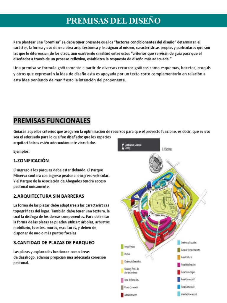 Premisas de Diseño Urbano | PDF | Planificación urbana