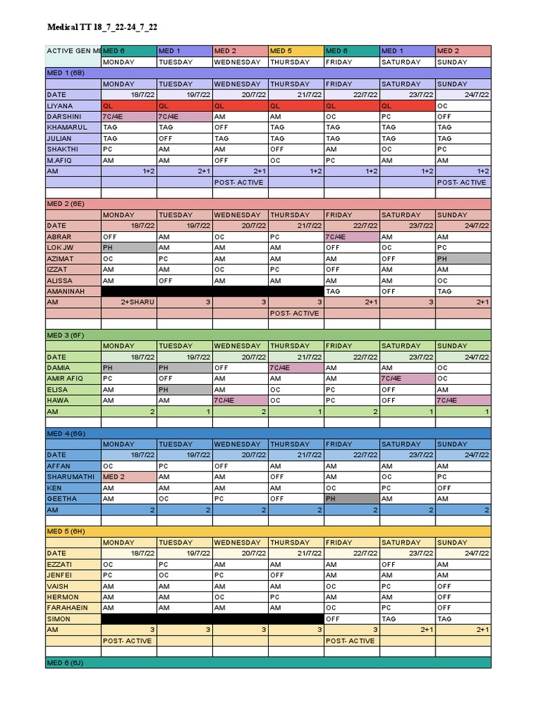 Medical TT 18 - 7 - 22-24 - 7 - 22 QL | PDF