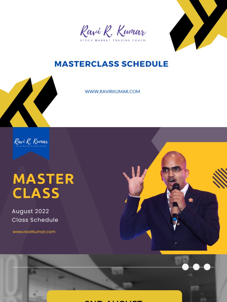 Ravi R Kumar August Masterclass | PDF | Investing | Economies