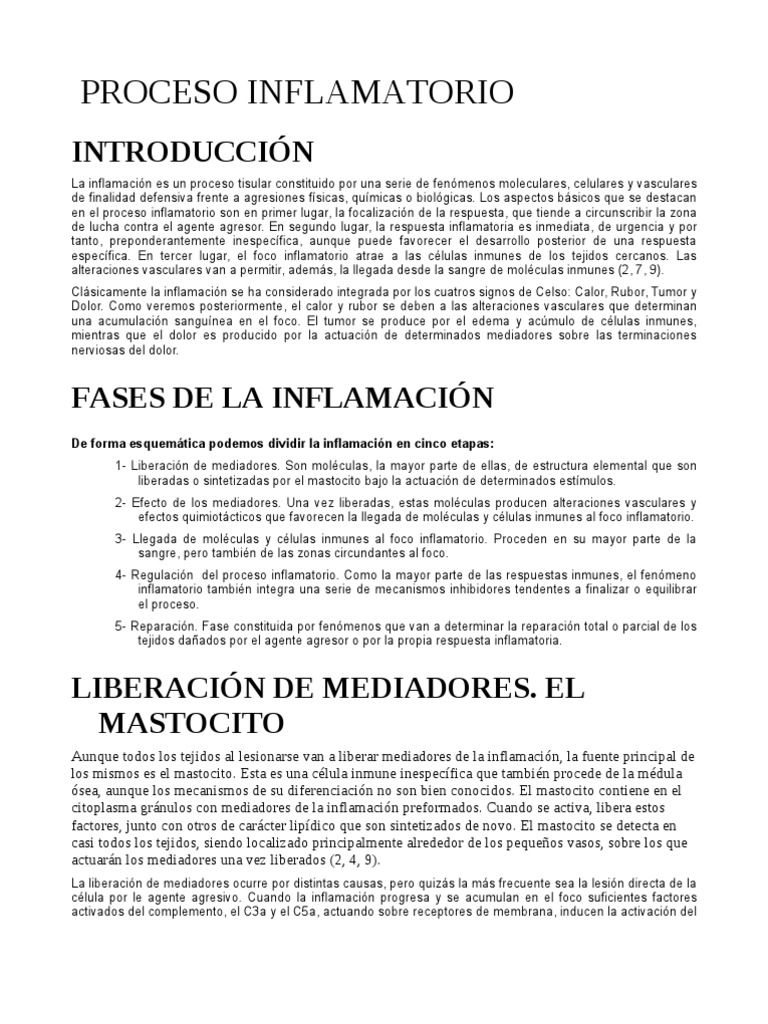 PROCESO INFLAMATORIO | Sistema del complemento | Inflamación