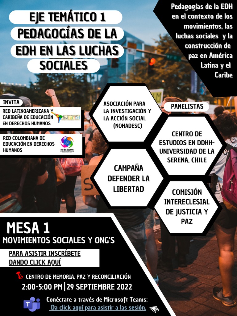 Flyer EJE TEMÁTICO 1 MESAS 1 Y 2 | PDF