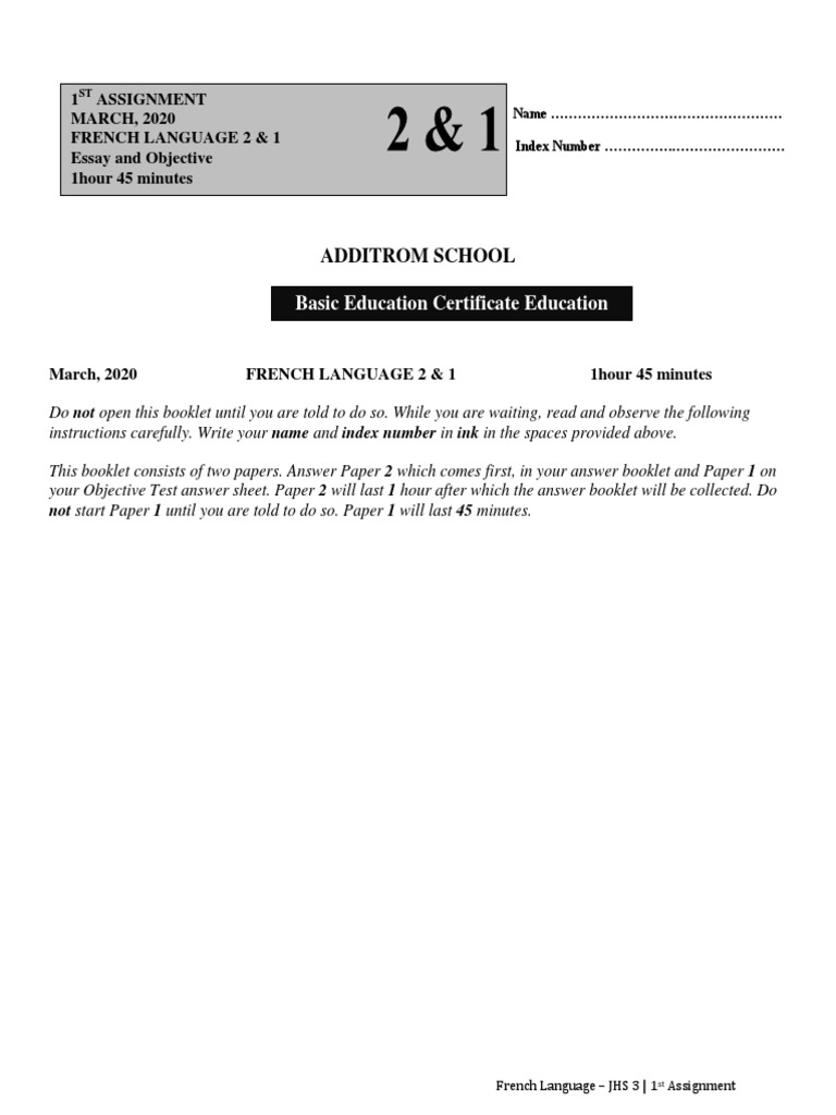 Daily Routine of a Student: An Essay Composition in French for the ...