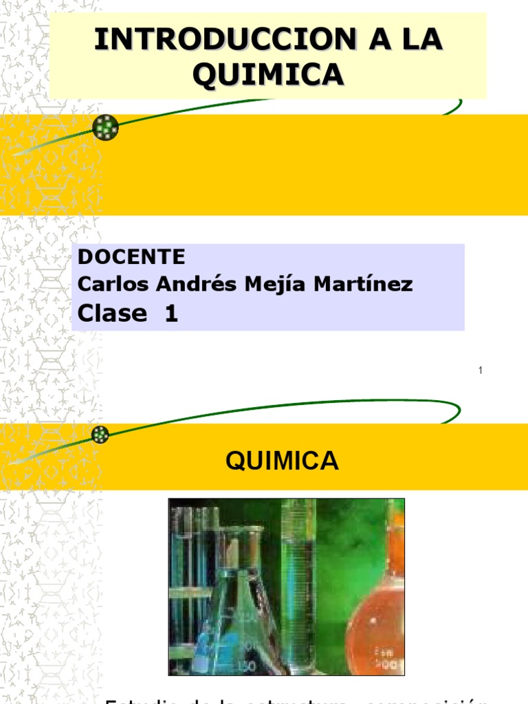 1 - Química Introduccion | PDF | Química | Personajes importantes