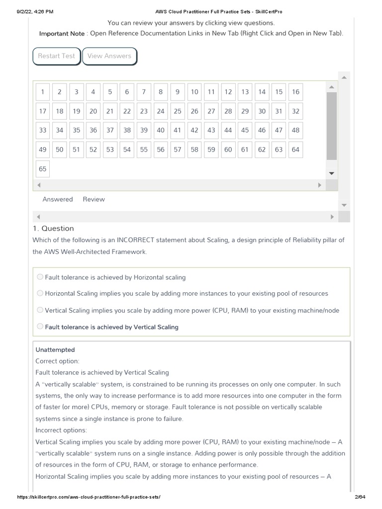 AWS Cloud Practitioner Practice Set 1 | PDF | Cloud Computing | Amazon ...
