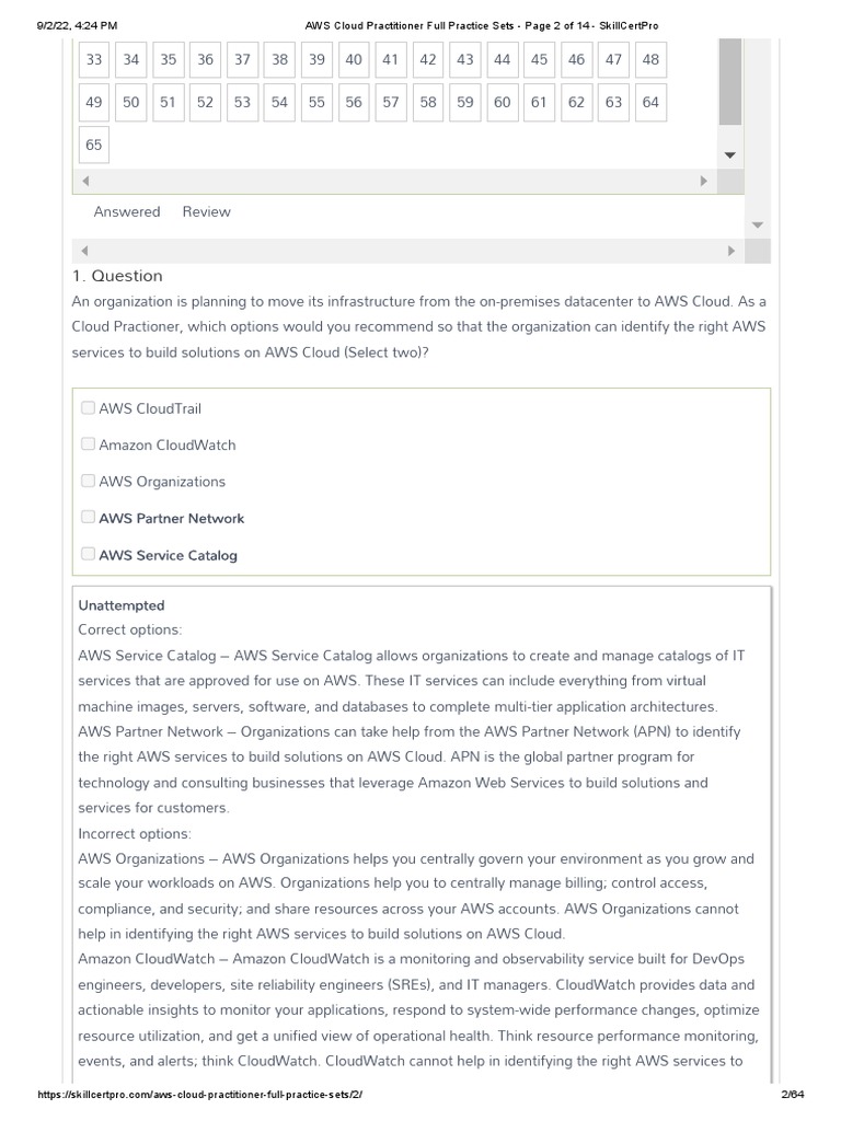 AWS Cloud Practitioner Practice Set 2 | PDF | Cloud Computing | Amazon ...