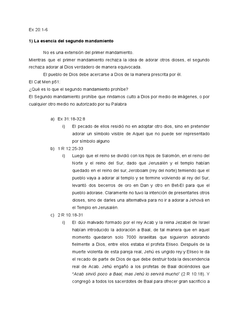 SEgundo Mandamiento | PDF | Pecado | Dios