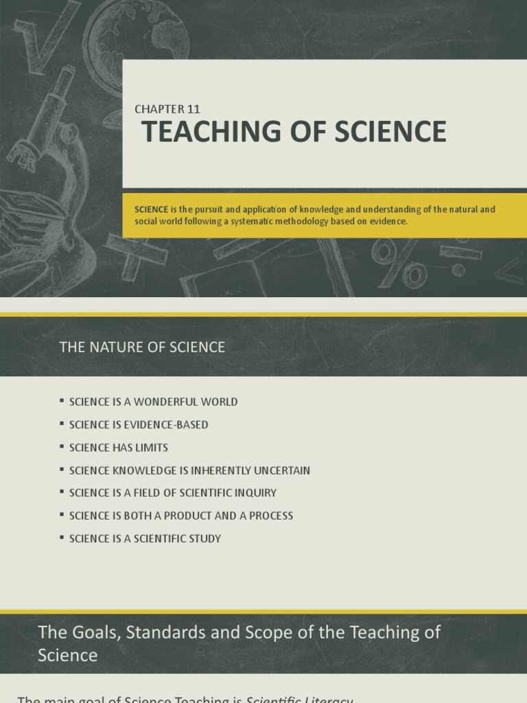 Teaching of Science, Theories, Approaches, Guiding Principles and ...