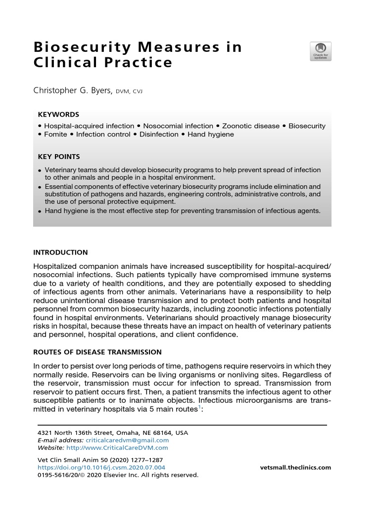 Biosecurity Measures in Clinical Practice | PDF | Personal Protective Equipment | Hand Washing