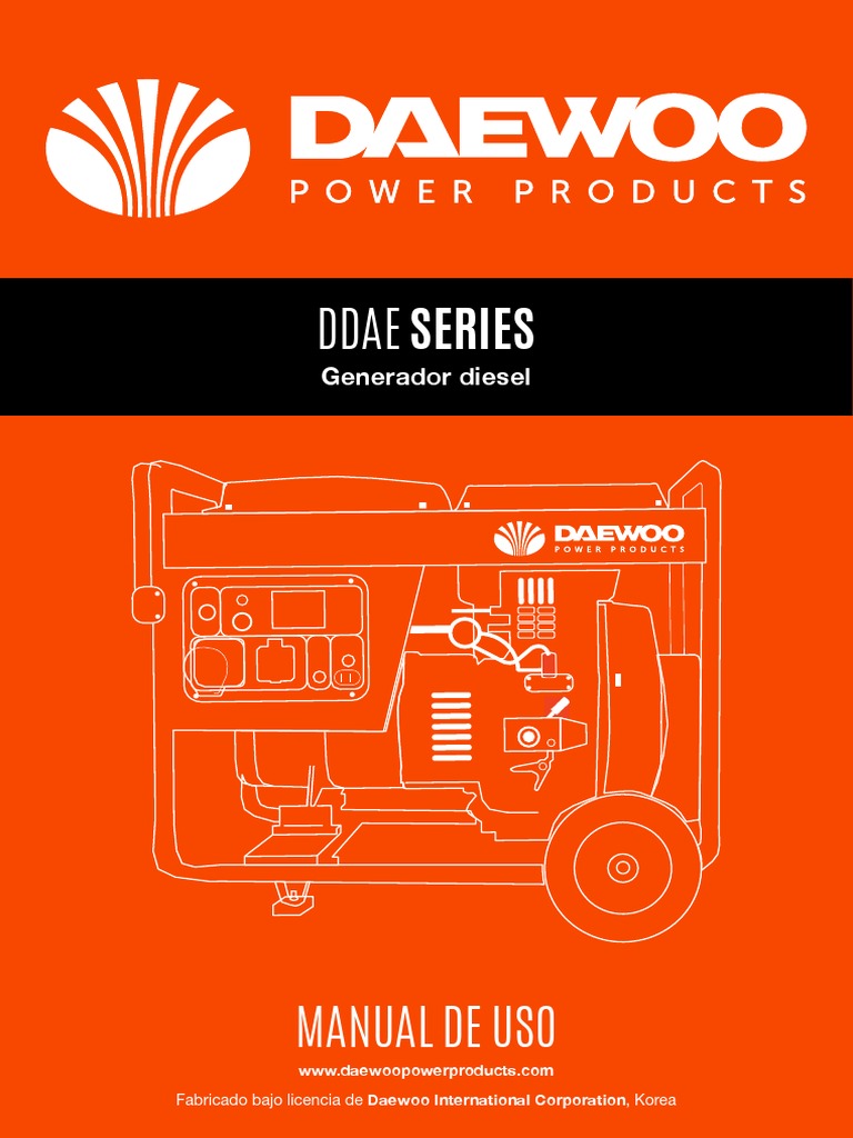DDAE9000SSE Daewoo | PDF | Motor diesel | Inyección de combustible