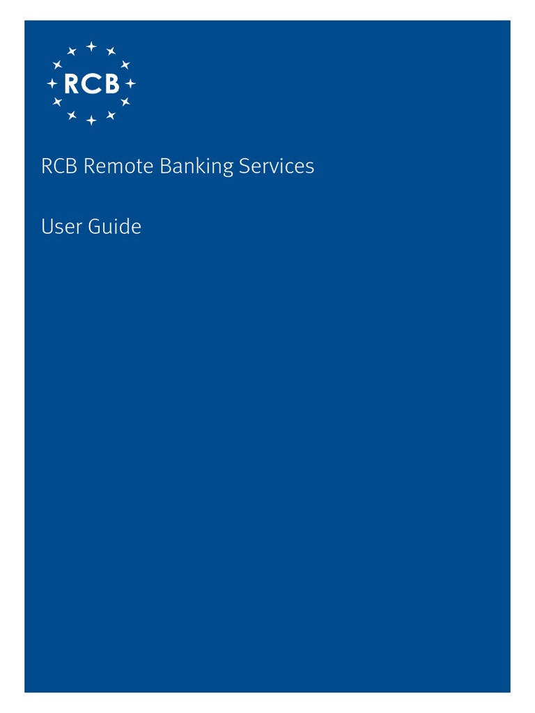 RCB Remote Banking Services User Guide | PDF | Online Banking | Banks ...