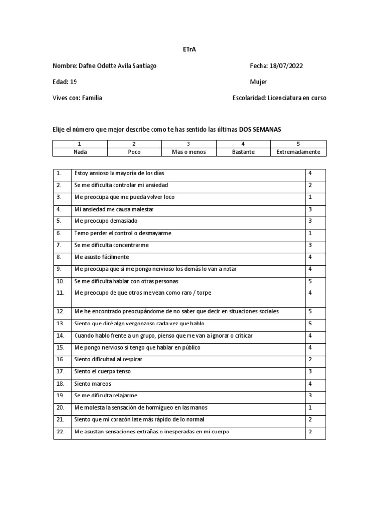 ETrA para Pacientes | PDF
