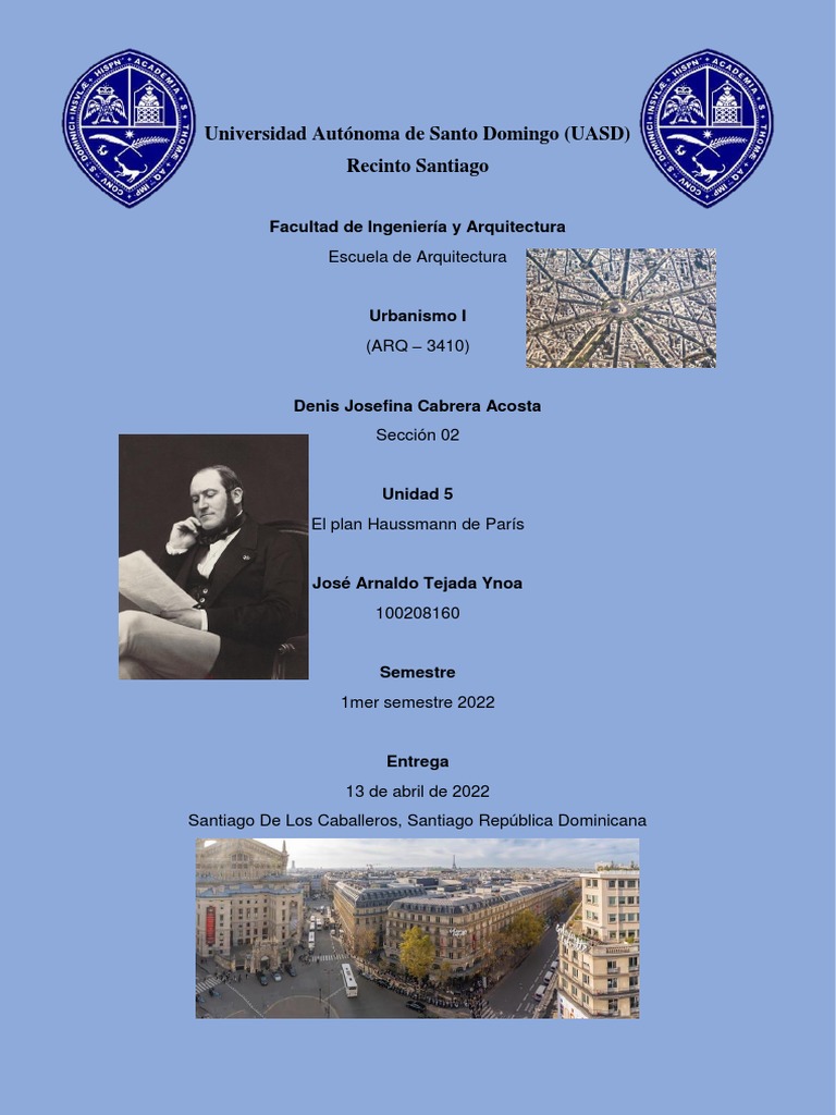 Plan Haussmann Urbanismo I | PDF | París