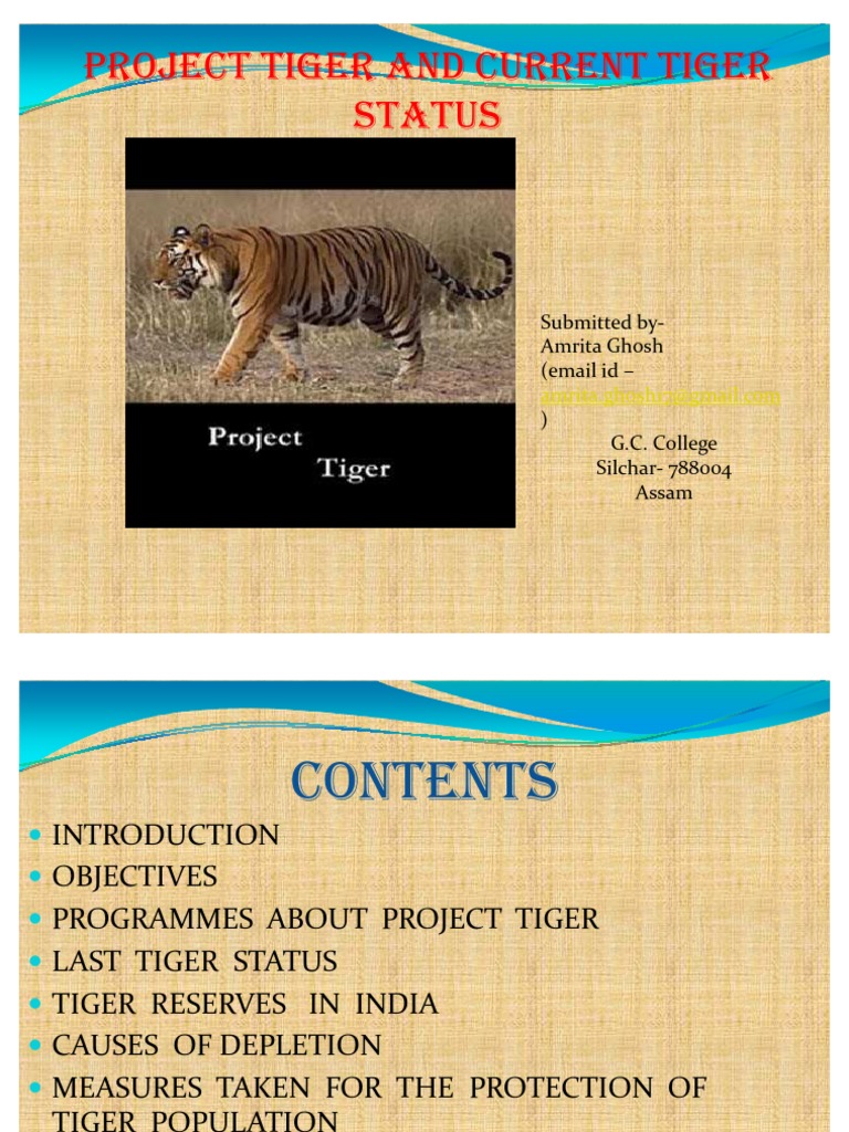 Project Tiger | PDF | Tiger | Environmental Conservation