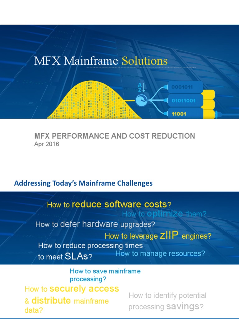 Introduction To Syncsort MF Products | PDF | Central Processing Unit | Mainframe Computer