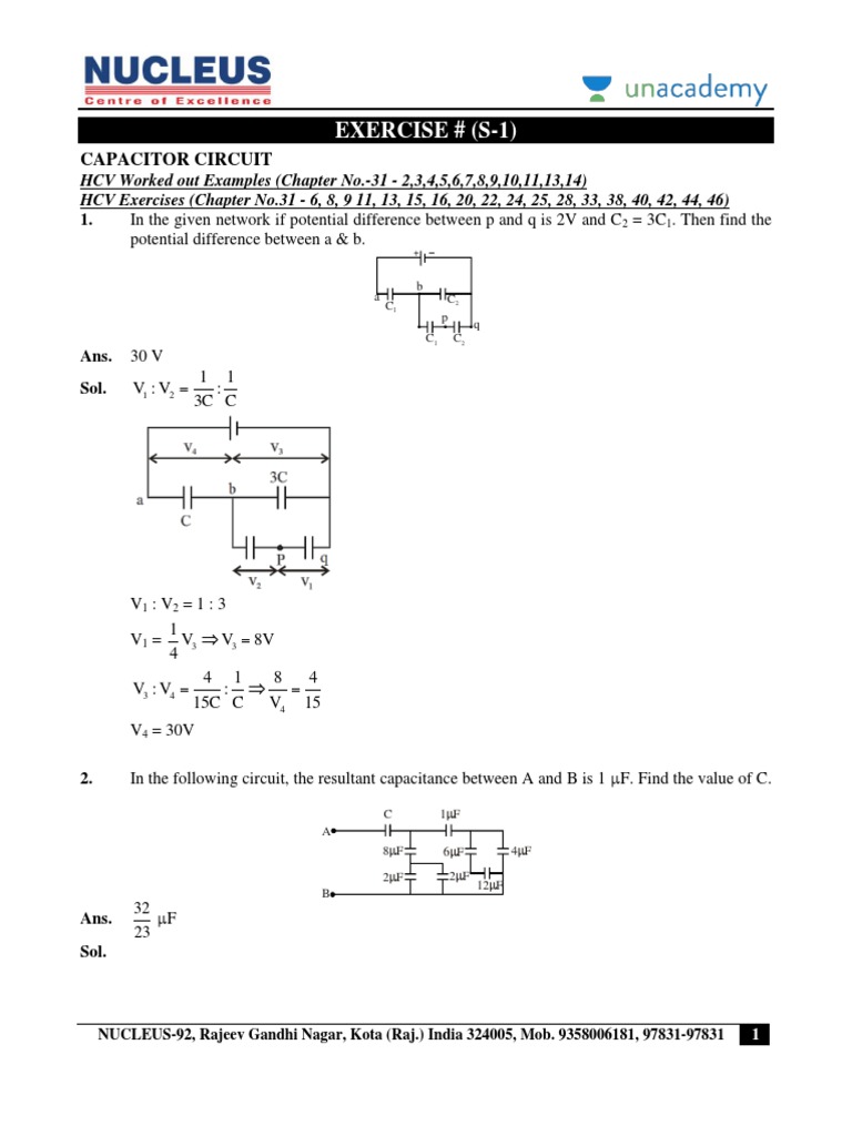 Sol Capi | PDF | Capacitor | Capacitance