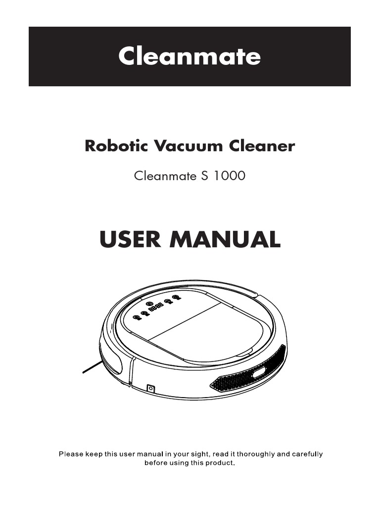 Cleanmate S1000 User Manual | PDF | Manufactured Goods | Equipment
