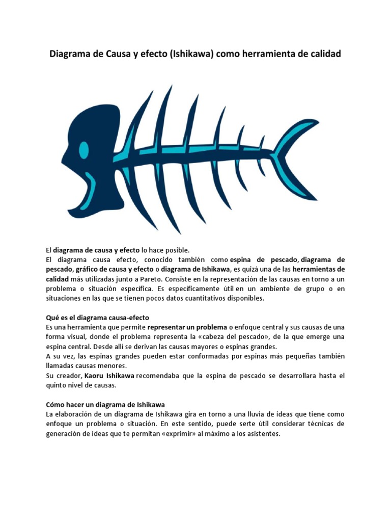 Diagrama de Ishikawa: Causa y Efecto | PDF