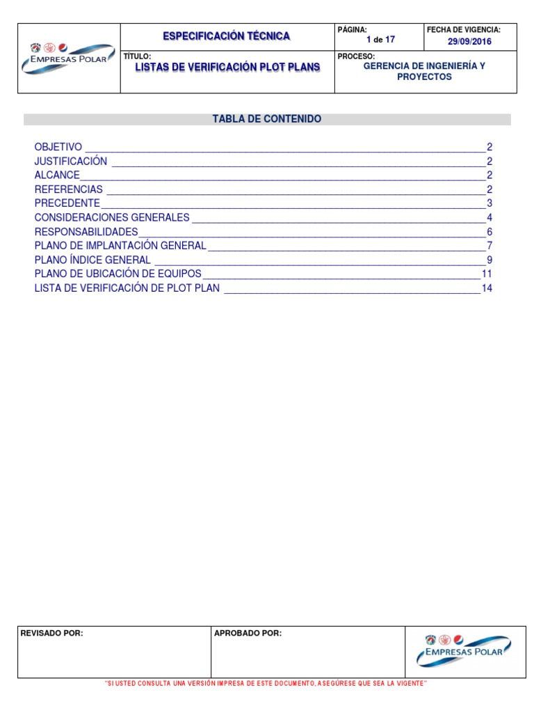 Especificación - Plot Plan | PDF | Diseño | Ingeniería