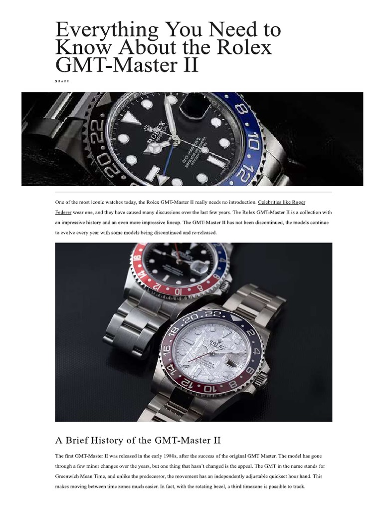 Everything You Need To GMT Master 2 | PDF