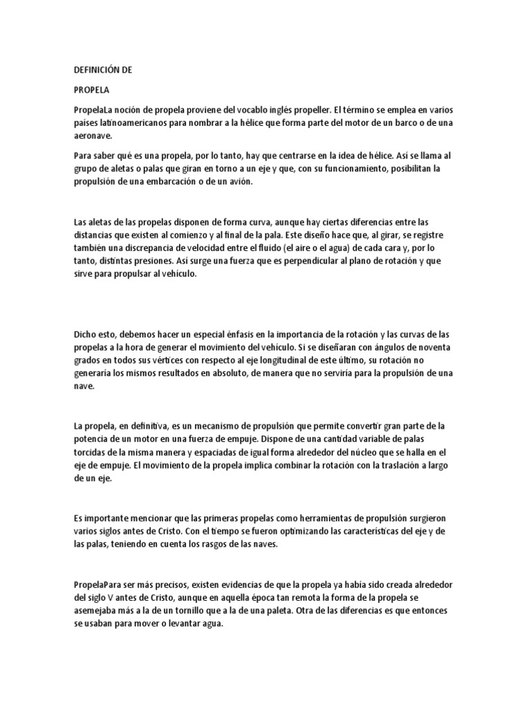 Propela | PDF | Rotación | Hélice