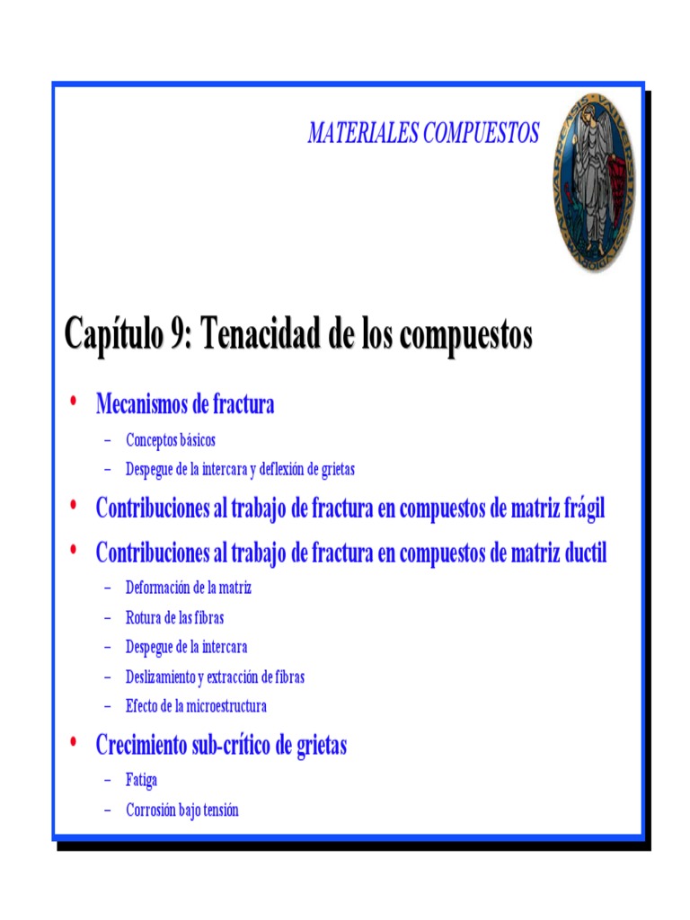 Tenacidad en Materiales Compuestos | PDF | Fractura | Fatiga (material)