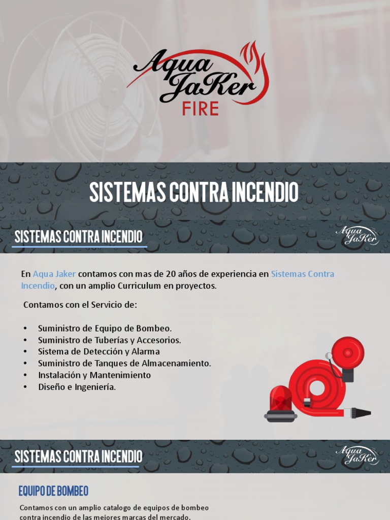 Aqua Jaker - Sistemas Contra Incendio | PDF